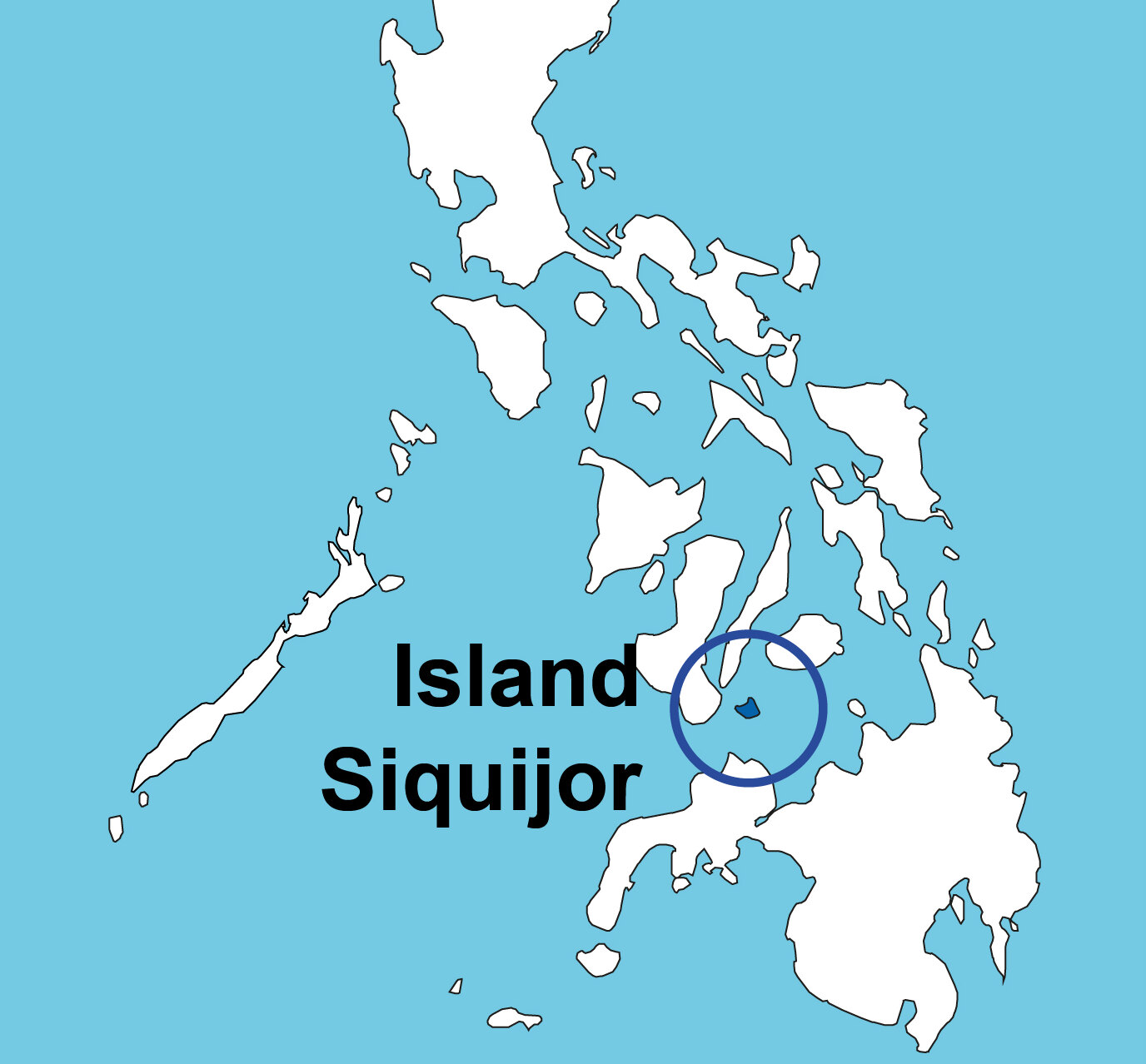 Siquijor island. Snorkeling Diving Beaches